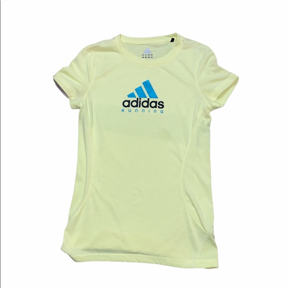adidas | Tops | Adidas Running Neon Yellow Green Tee T Shirt Sz S ...